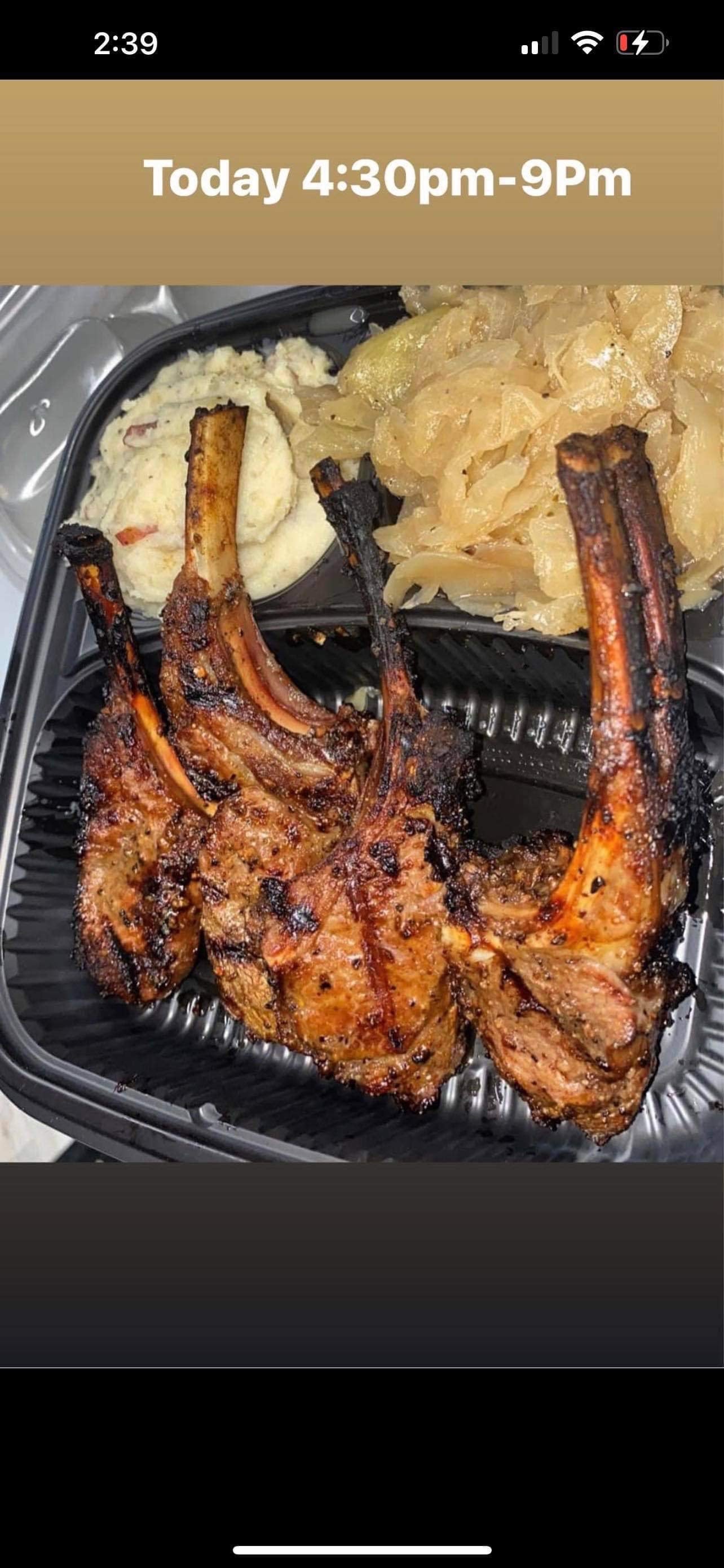 Flamed Grilled Lamb Chops Meal | Kitchen 216 LLC